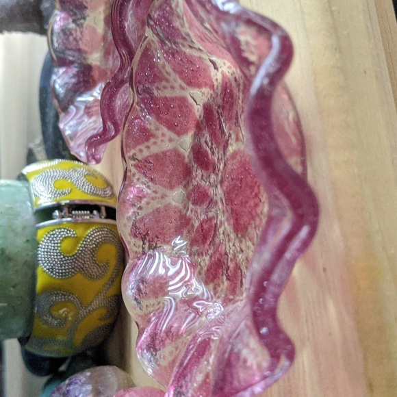 pink glass | Accents | Pink Glass Dishes Rare Vintage Plates Dish Candy ...